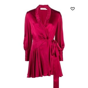 Zimmermann | Dresses | Hot Pink Zimmerman Wrap Dress | Poshmark